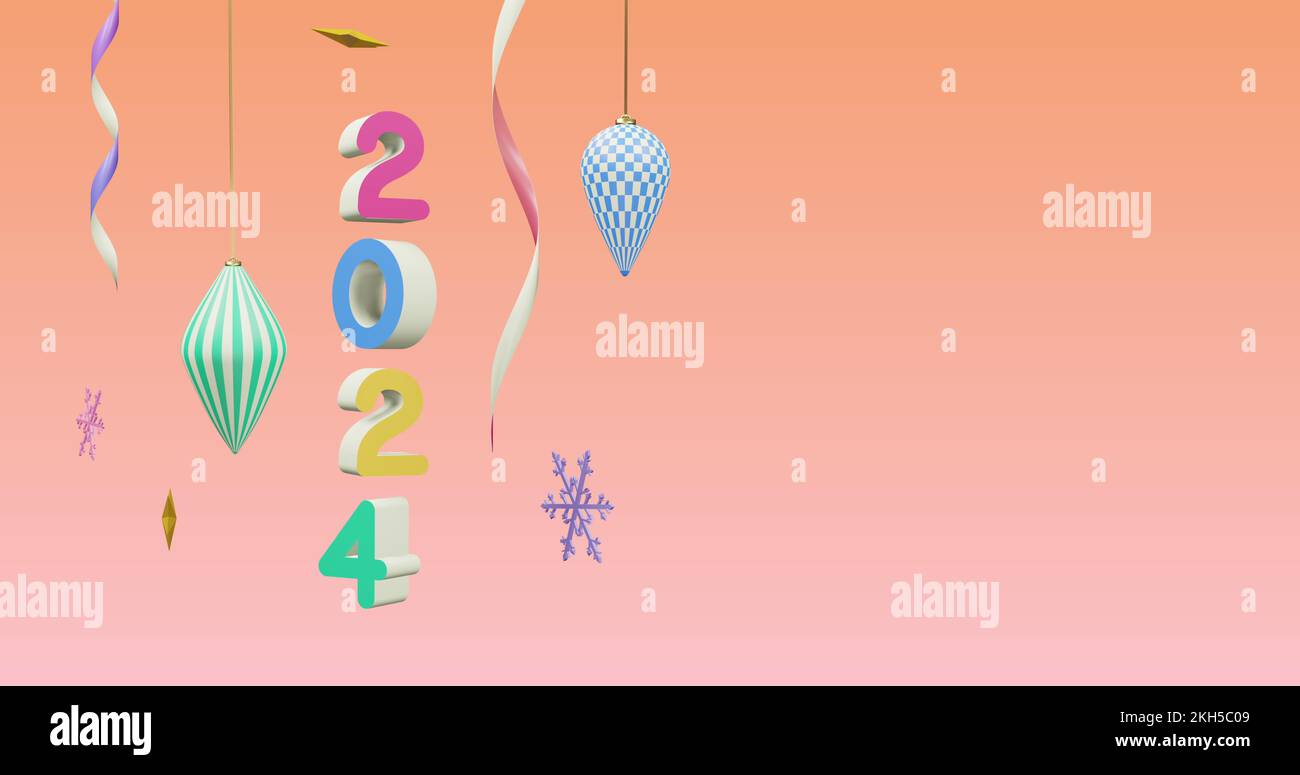 2024 number design hi-res stock photography and images - Alamy