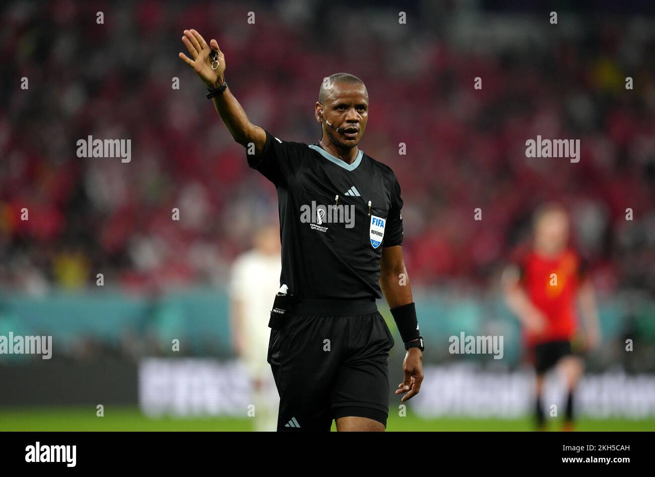 Referee Janny Sikazwe during the FIFA World Cup Group F match at the ...