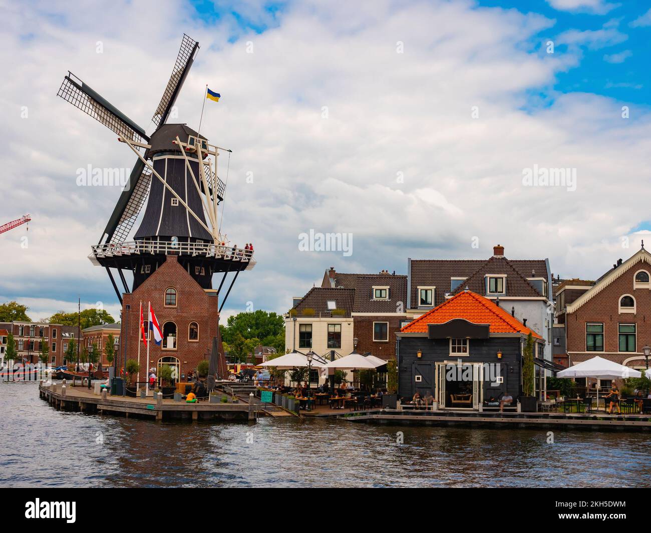 Famous Windmill De Adriaan in Haarlem, Netherlands Stock Photo - Alamy