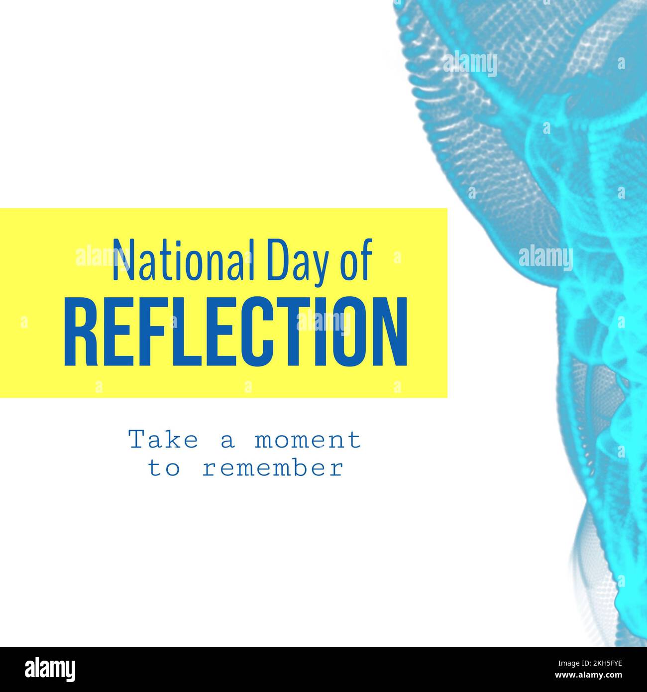 Composition of national day of reflection text over shapes Stock Photo ...