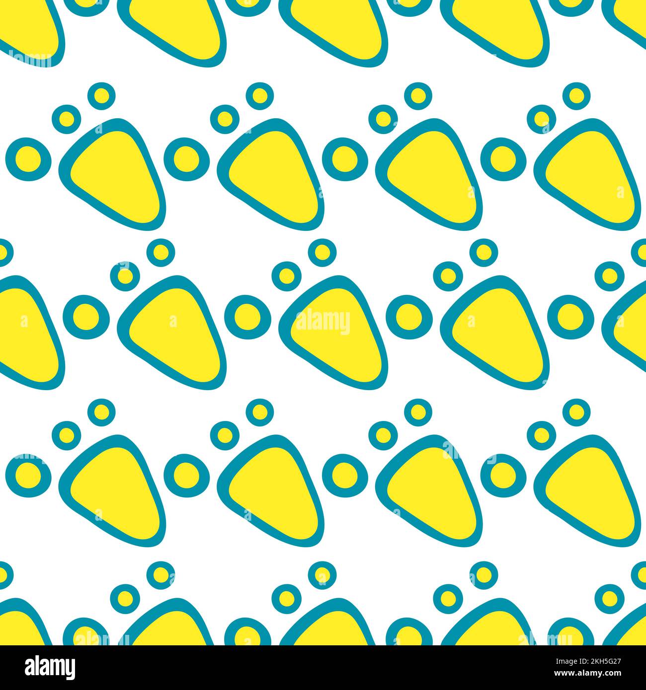 A set of yellow cartoon footprints isolated on white background Stock ...