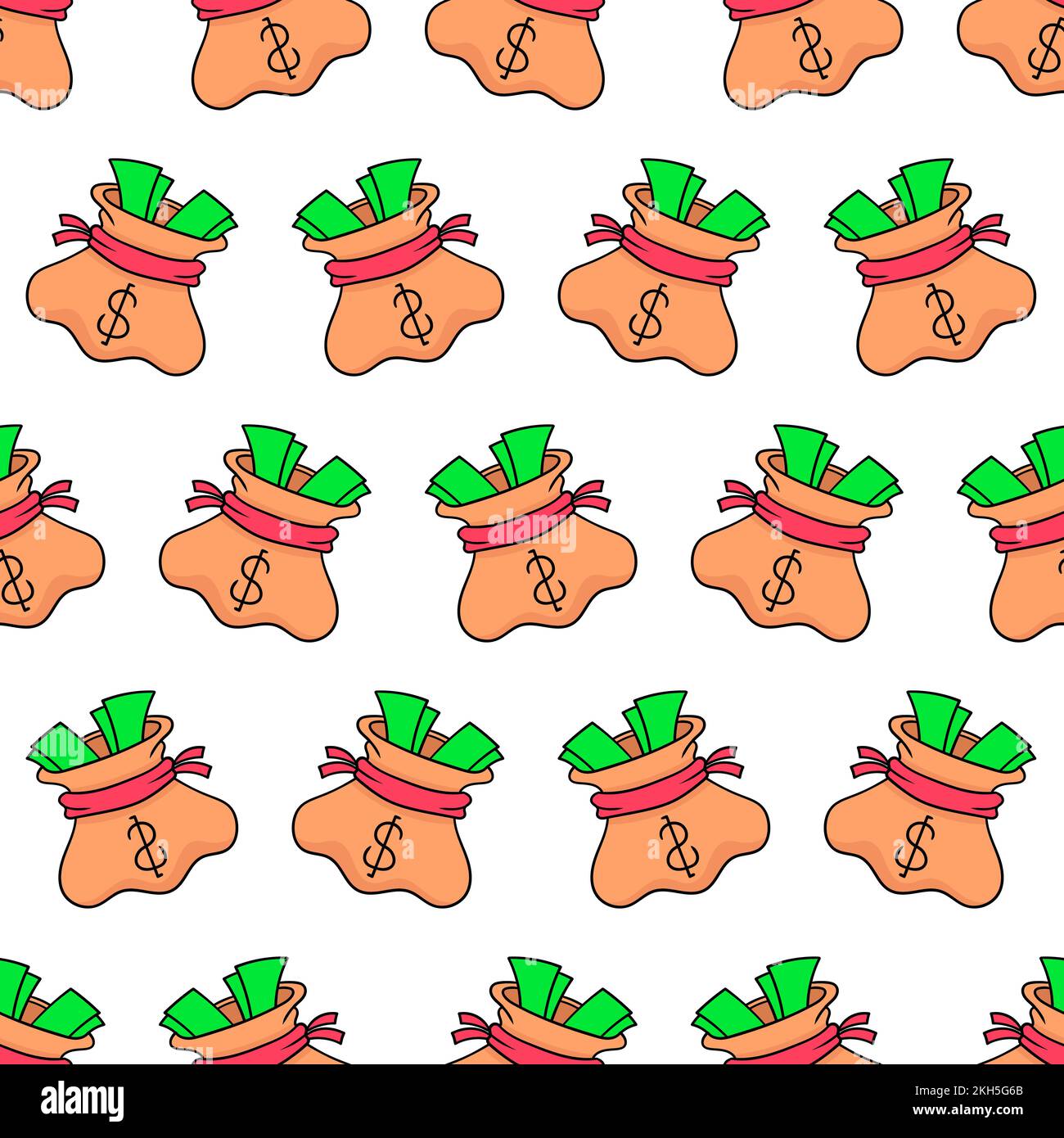 A set of cartoon money bags isolated on white background Stock Vector ...