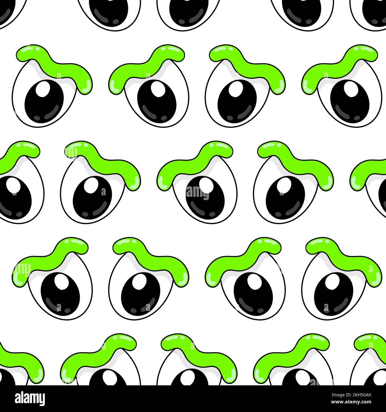 A set of cartoon monster eyes isolated on white background Stock Vector ...