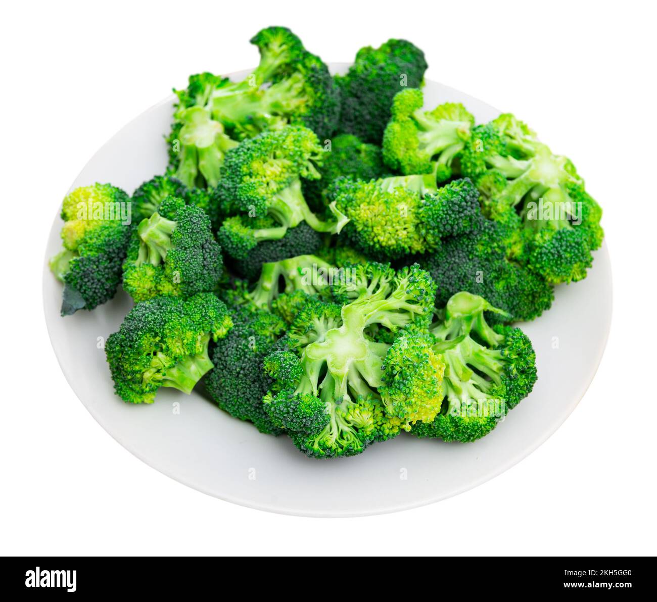 Raw cut broccoli. Top view Stock Photo - Alamy