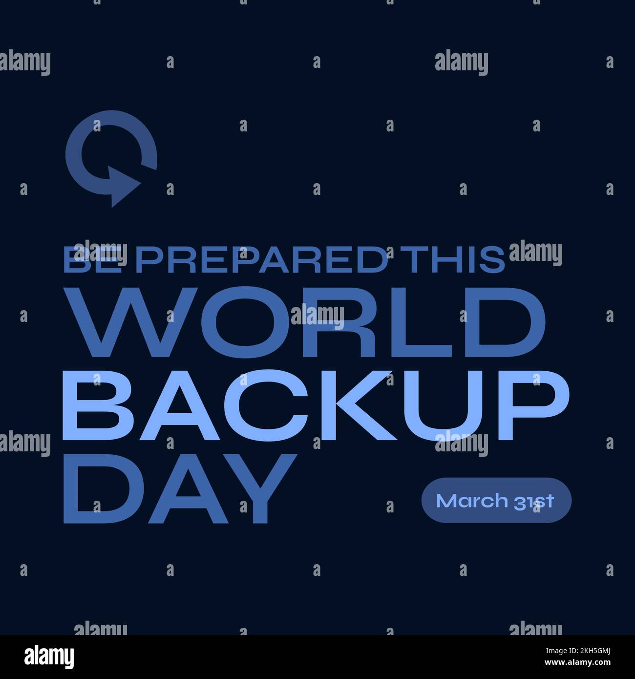 Composition of world backup day text over arrow Stock Photo - Alamy