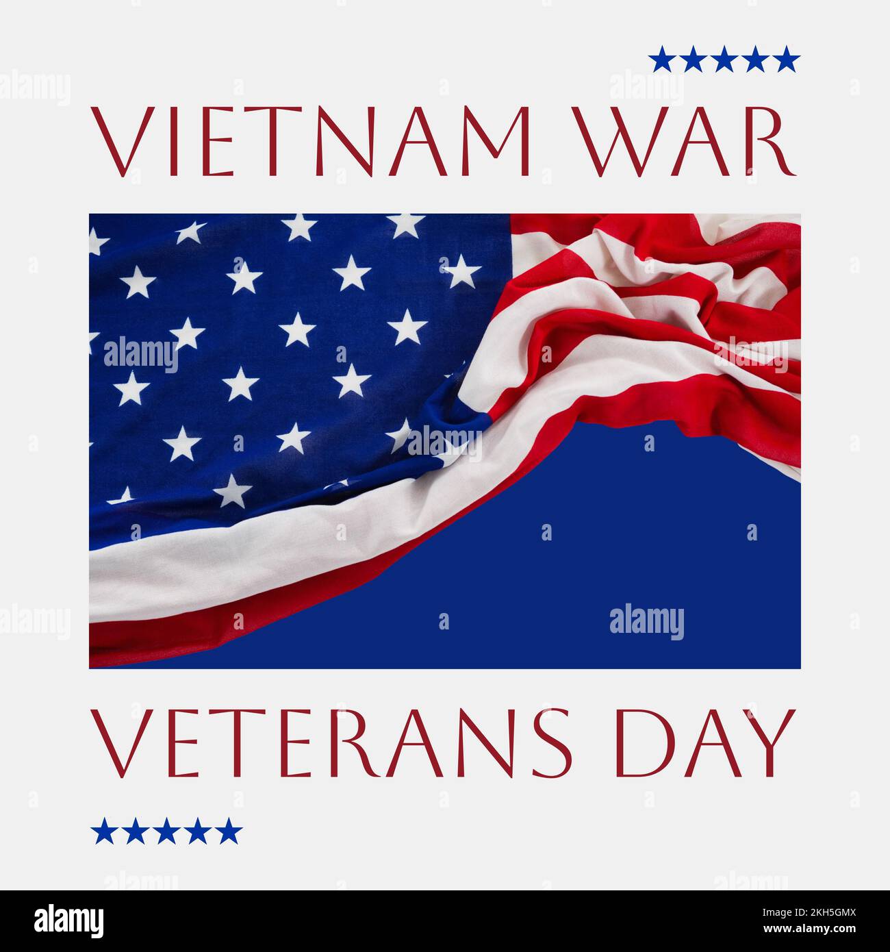 Composition of national vietnam war veterans day text over flag of usa ...