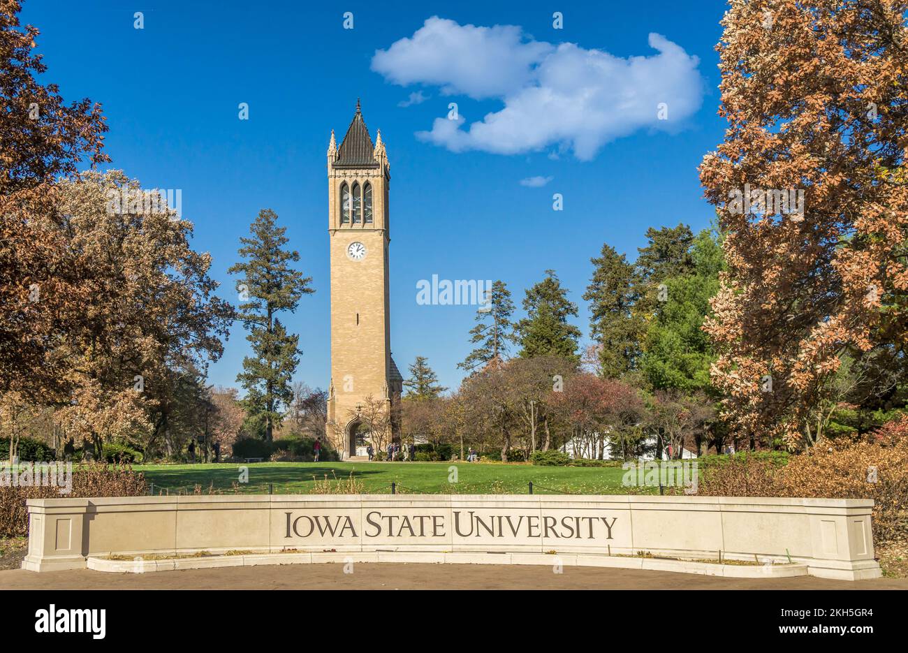 AMES, IA, USA - NOVEMBER 1, 2022: Campanile tower on the campus of Iowa ...