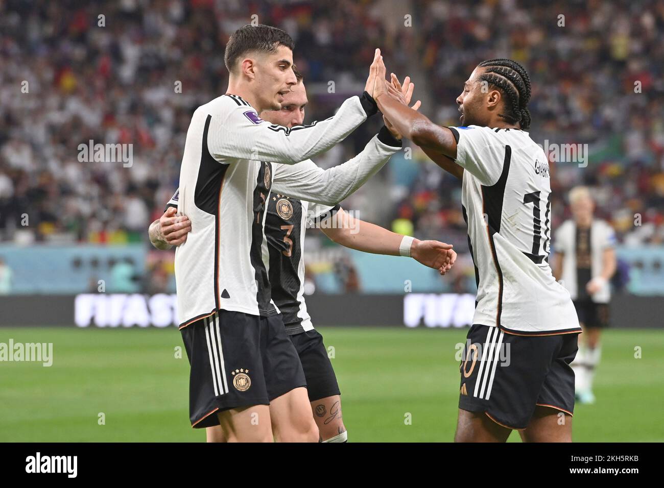 Doha, Katar. 23rd Nov, 2022. From left: Kai HAVERTZ (GER), David RAUM ...