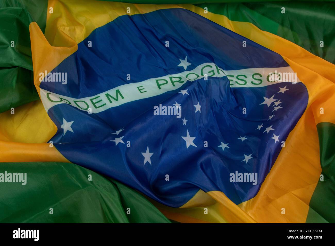 flag of Brazil in wave filling the frame Stock Photo - Alamy
