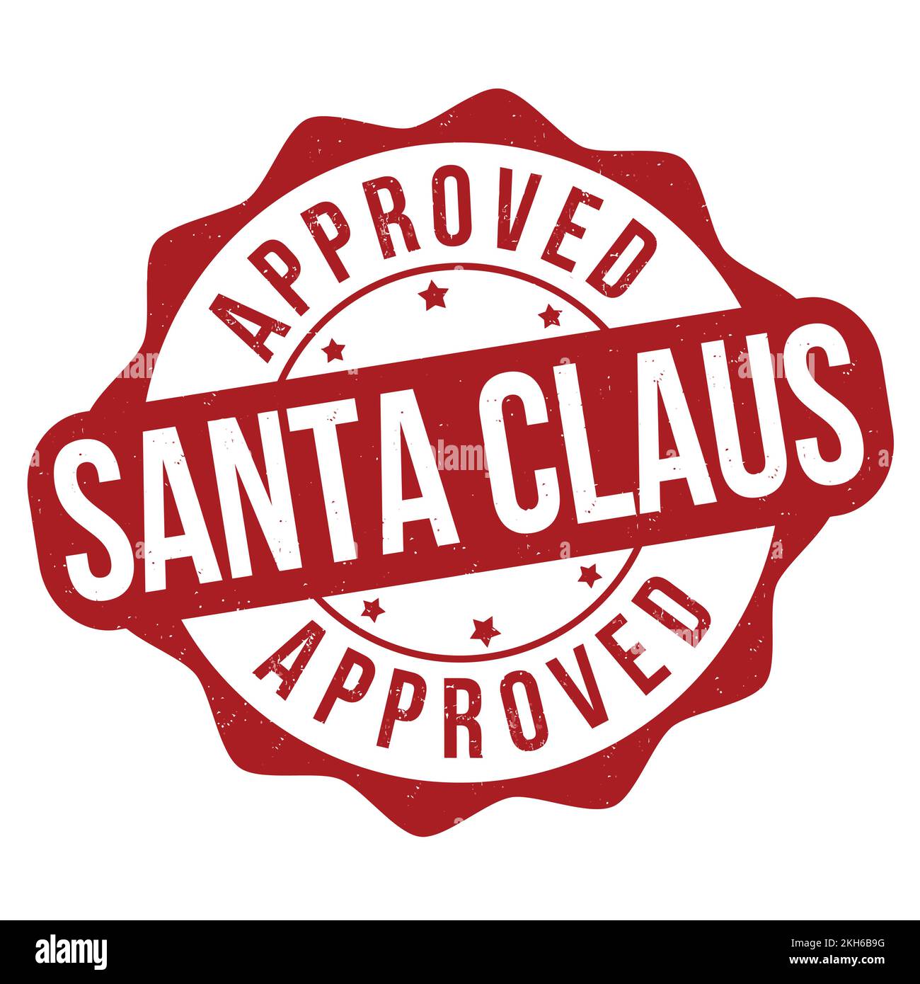 Santa Claus approved grunge rubber stamp on white background, vector ...