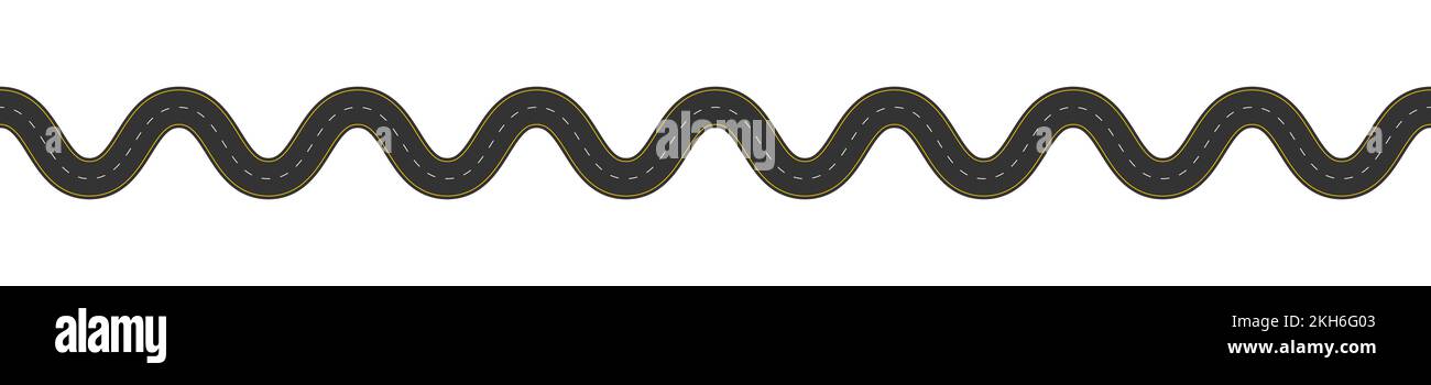 Top aerial view of road with marking. Horizontal seamless highway ...