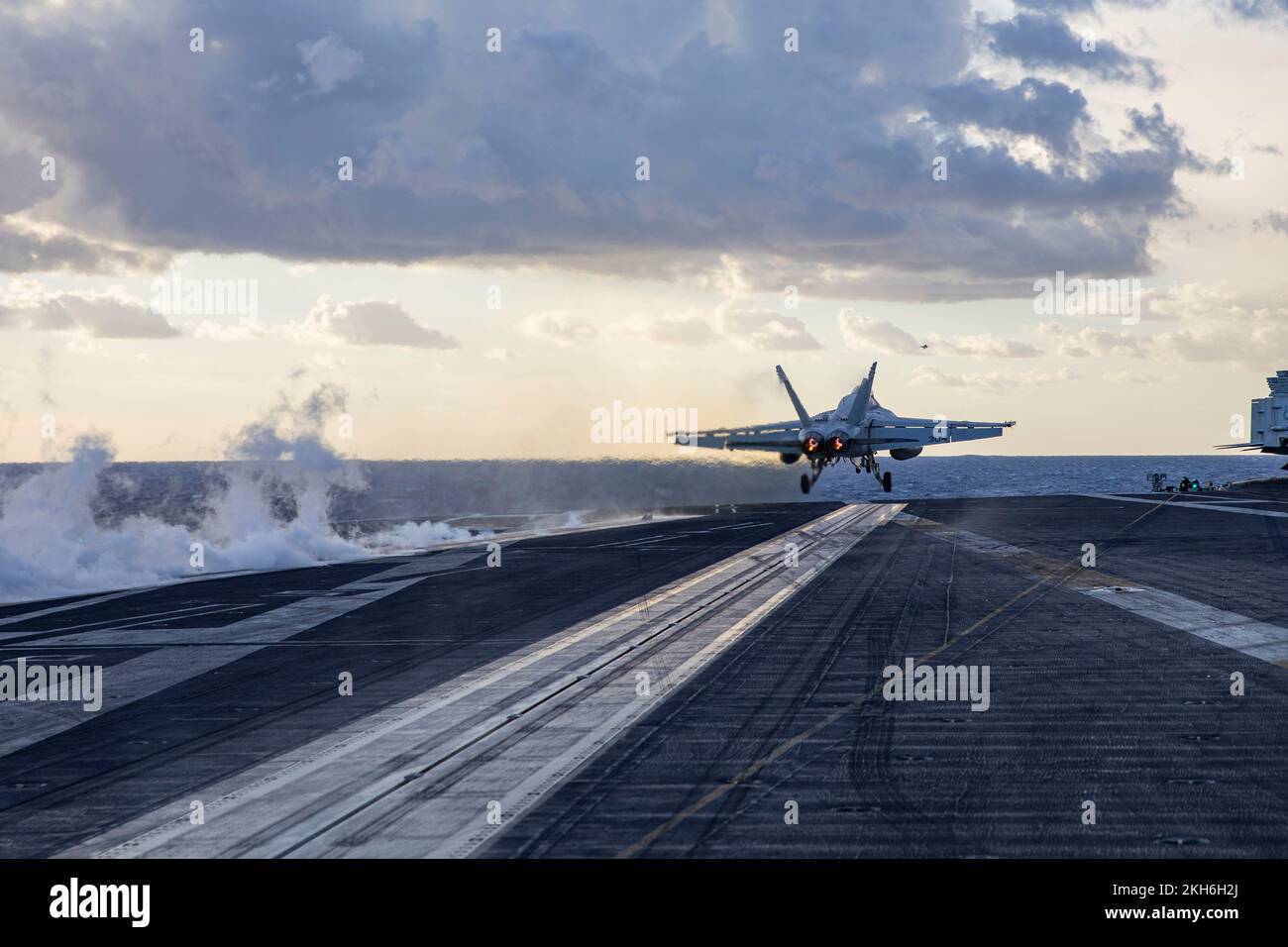 USS George HW Bush, Greece. 21 November, 2022. A U.S. Navy F/A-18F ...