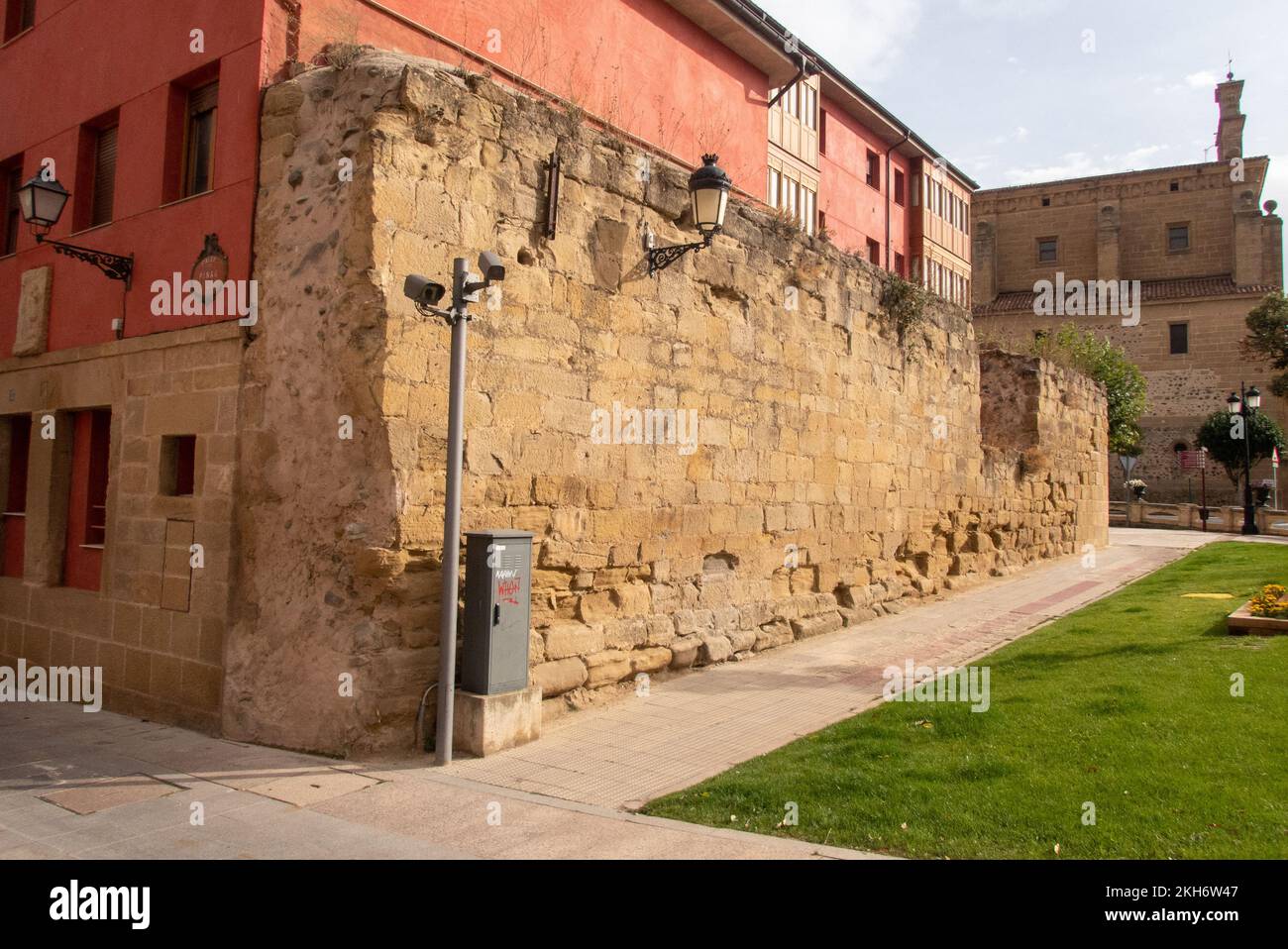 Remains of the medieval town walls of Santo Domingo de la Calzada in ...