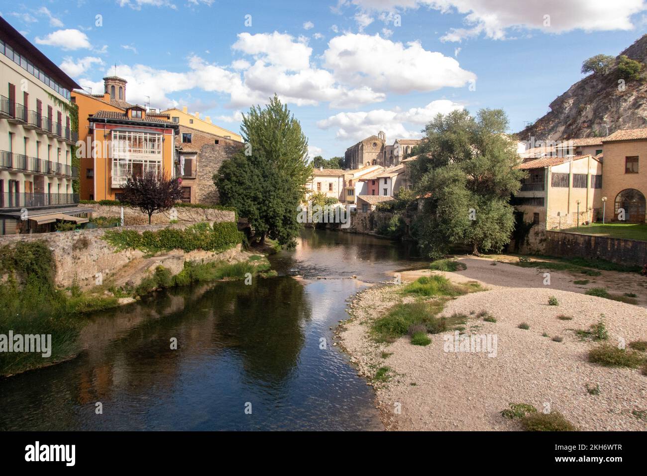 The town along the Rio Ega. The river runs through the historic centre ...