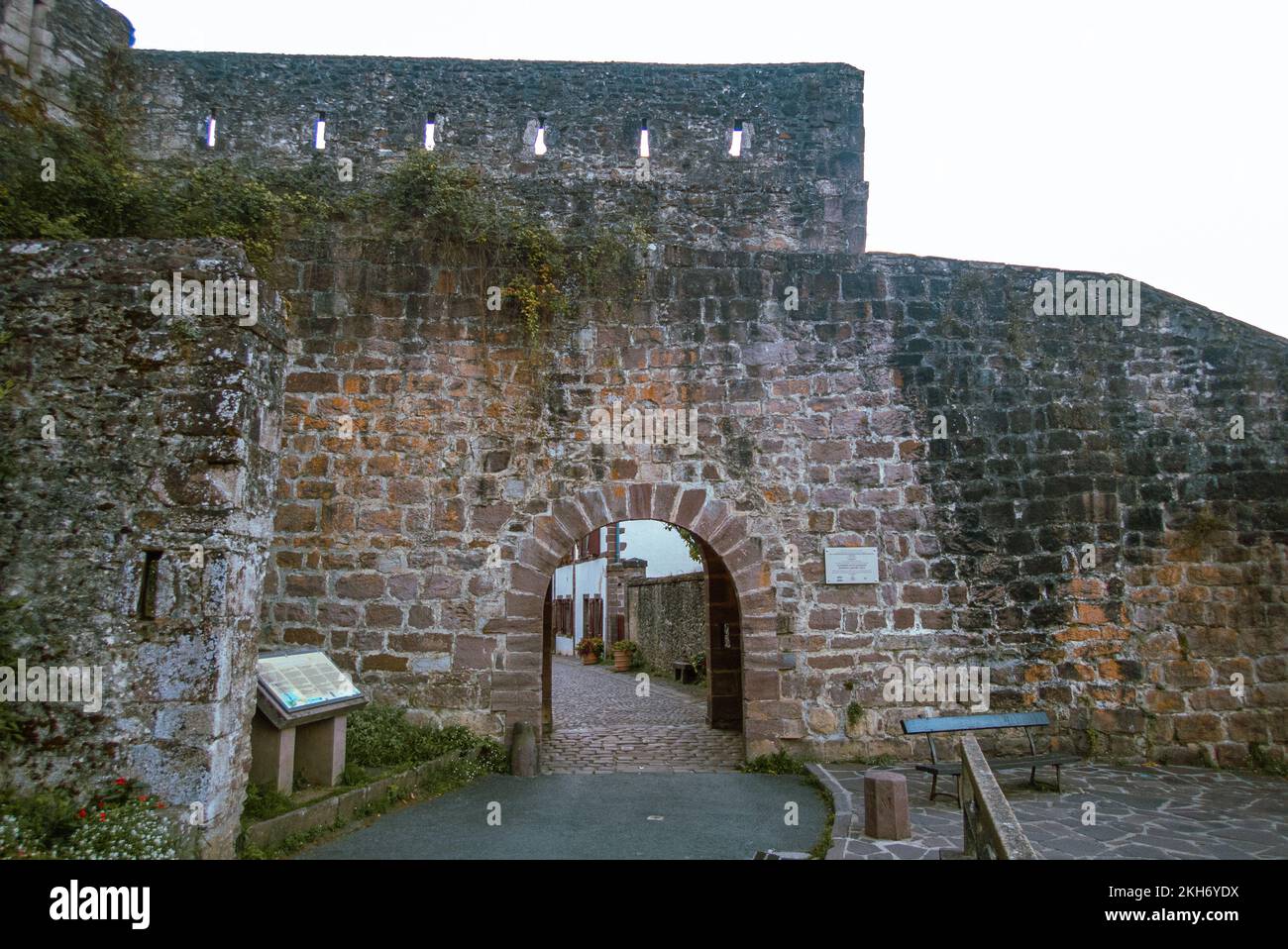 The medieval Porte Saint-Jacques gate is the entry point for pilgrims ...