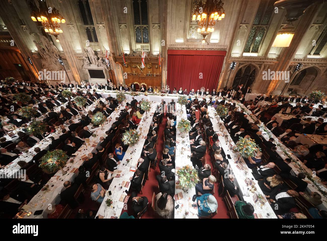 President Cyril Ramaphosa of South Africa, speaks during a banquet at ...