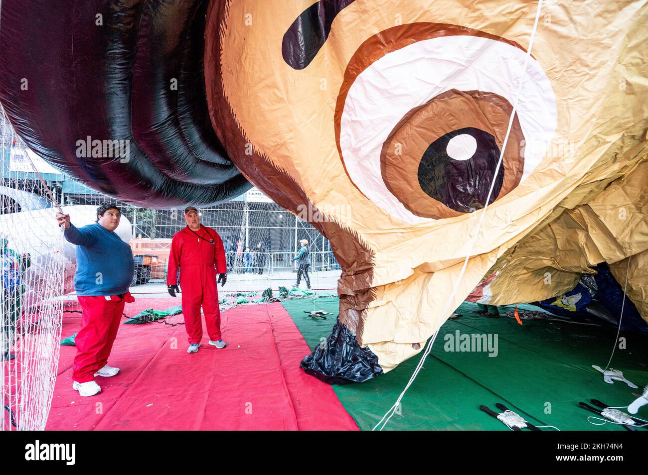 A balloon being prepared at the balloon inflation on the Upper West ...