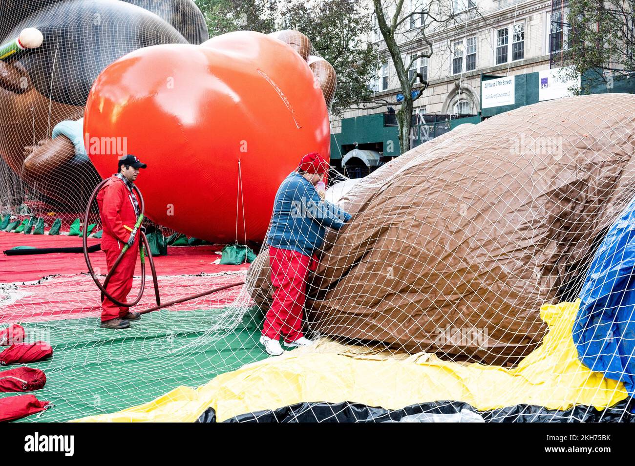 A balloon being prepared at the balloon inflation on the Upper West ...