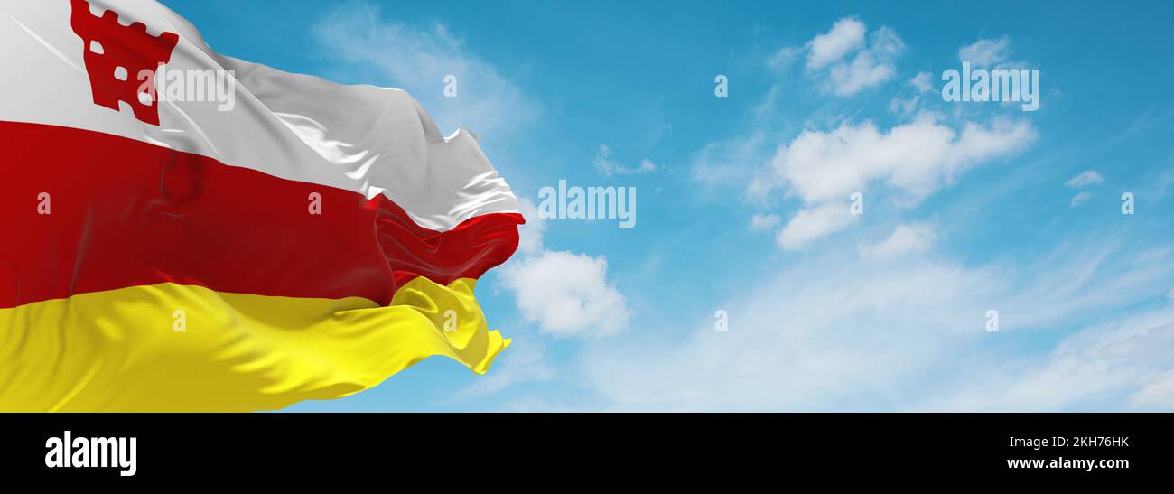 official flag of Santa Barbara, California untied states of America at ...