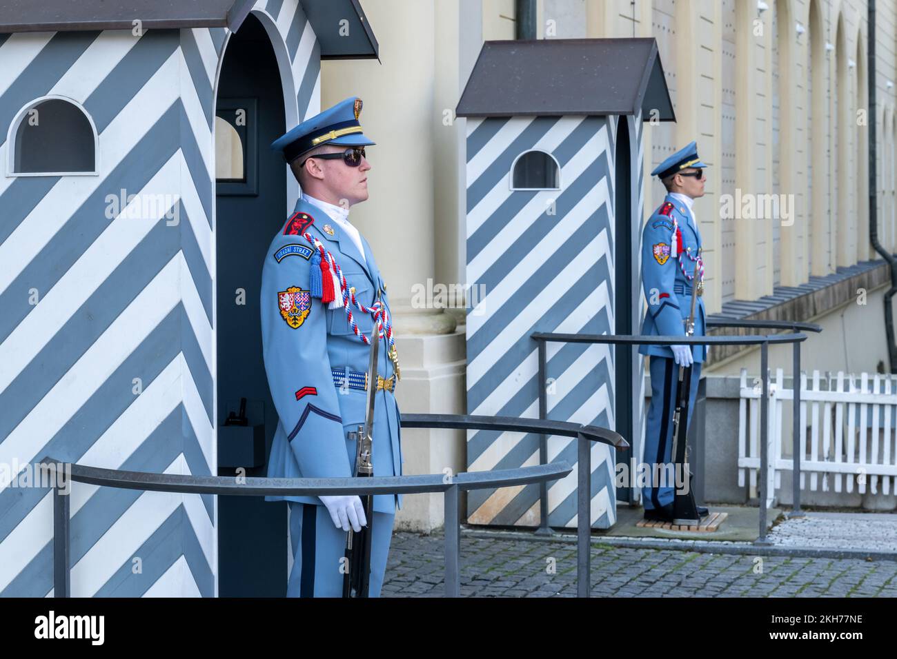 Prague, Czech Republic - 4 September 2022: Men from the Prague Castle ...