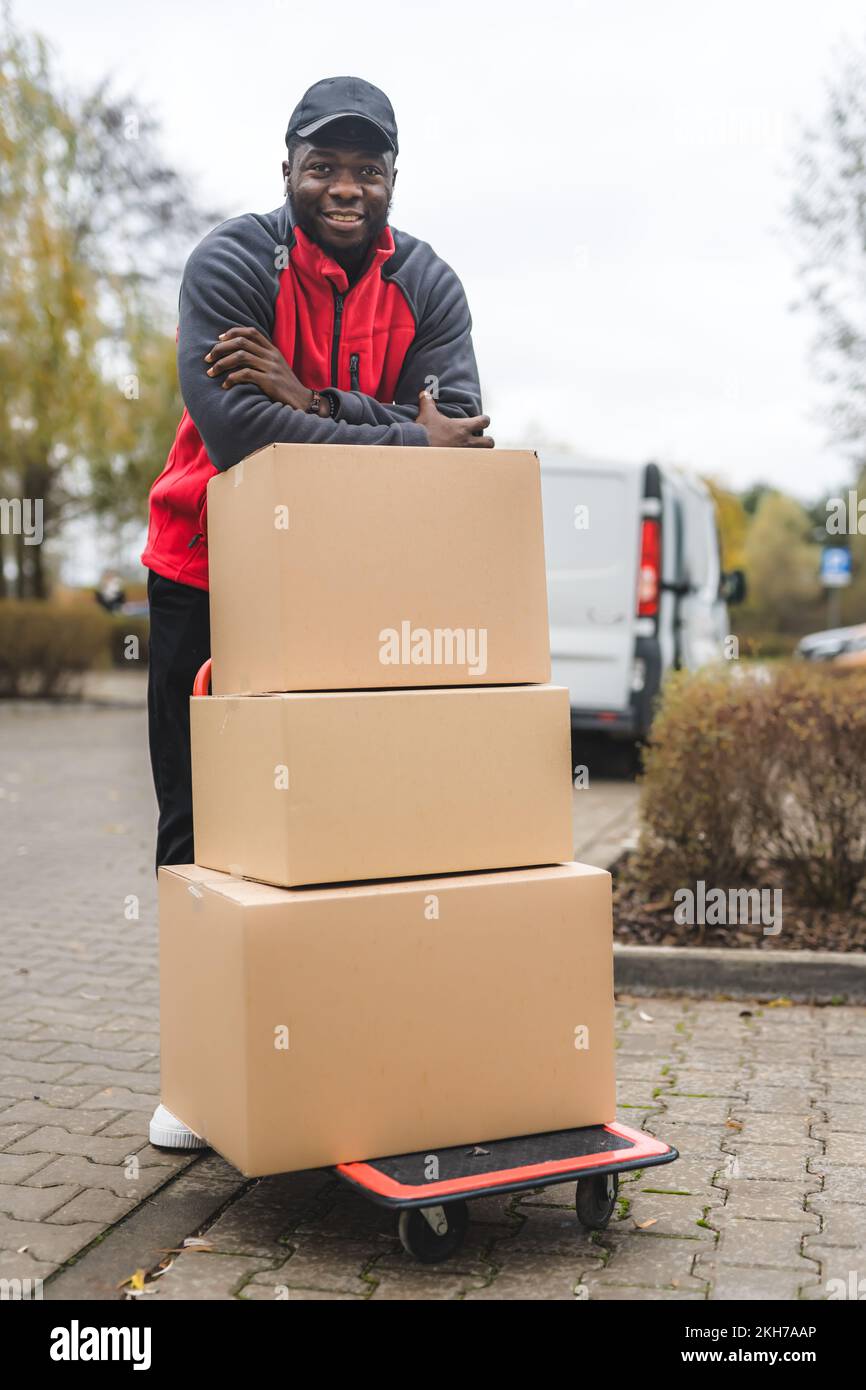 African american man shipping cargo hi-res stock photography and images ...