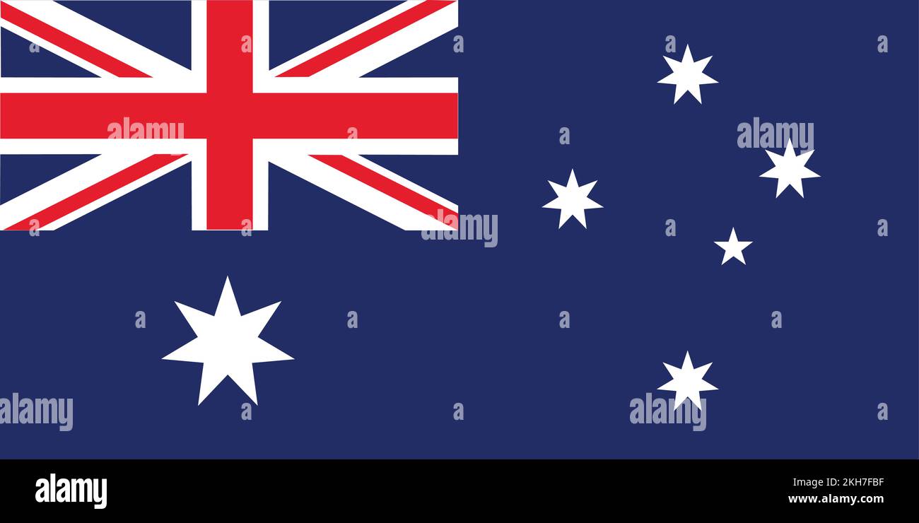 The national flag of Australia. Vector Illustration Stock Vector Image ...