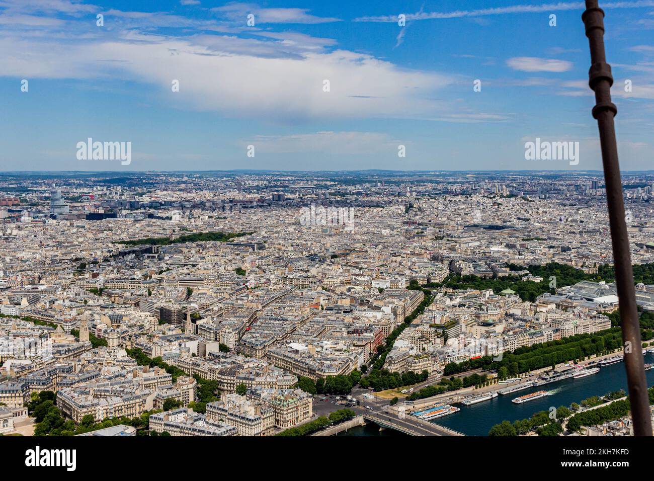 The city view of Paris from Eiffel Tower, France Stock Photo - Alamy