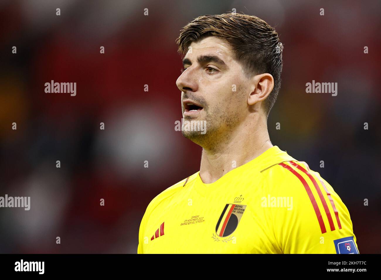 Al-Rayyan, Qatar. 23rd Nov, 2022. AL-RAYYAN - Belgium goalkeeper ...
