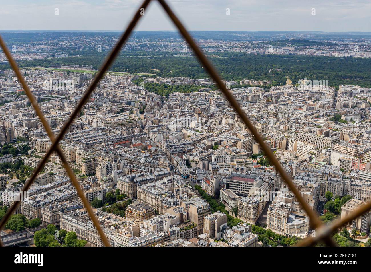 The city view of Paris from Eiffel Tower, France Stock Photo - Alamy