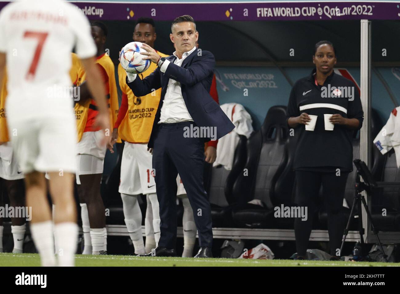Al-Rayyan, Qatar. 23rd Nov, 2022. AL-RAYYAN - Canada coach John Herdman during the FIFA World ...