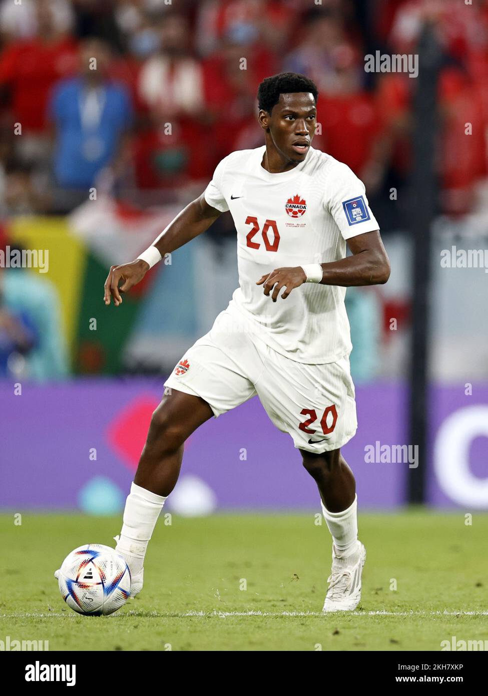 Al-Rayyan, Qatar. 23rd Nov, 2022. AL-RAYYAN - Jonathan David of Canada ...