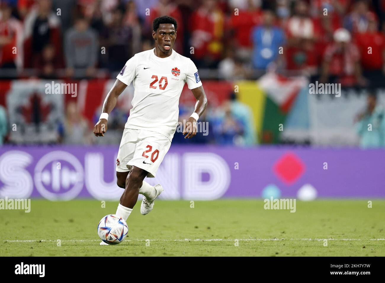 Al-Rayyan, Qatar. 23rd Nov, 2022. AL-RAYYAN - Jonathan David of Canada ...