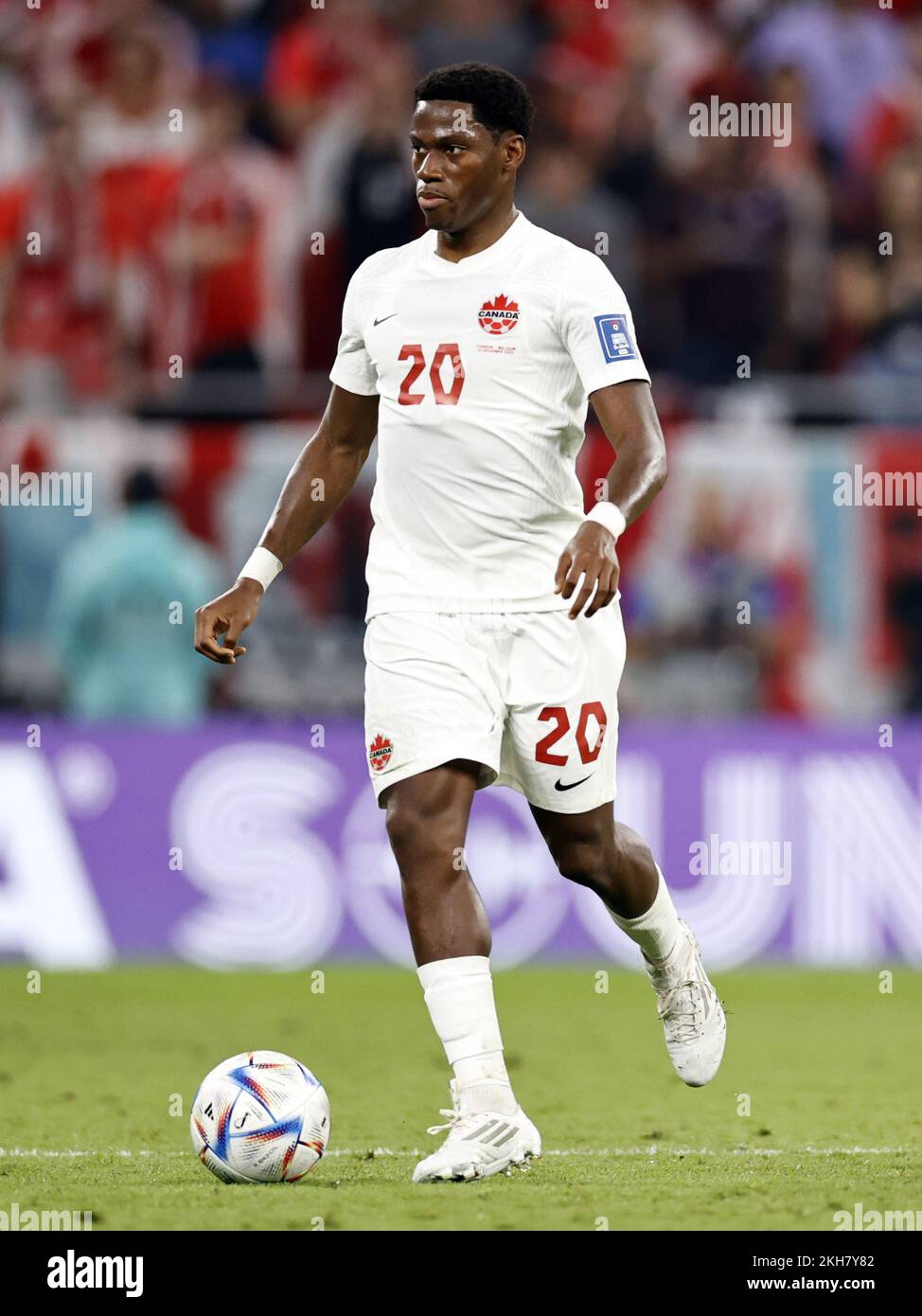 Al-Rayyan, Qatar. 23rd Nov, 2022. AL-RAYYAN - Jonathan David of Canada ...