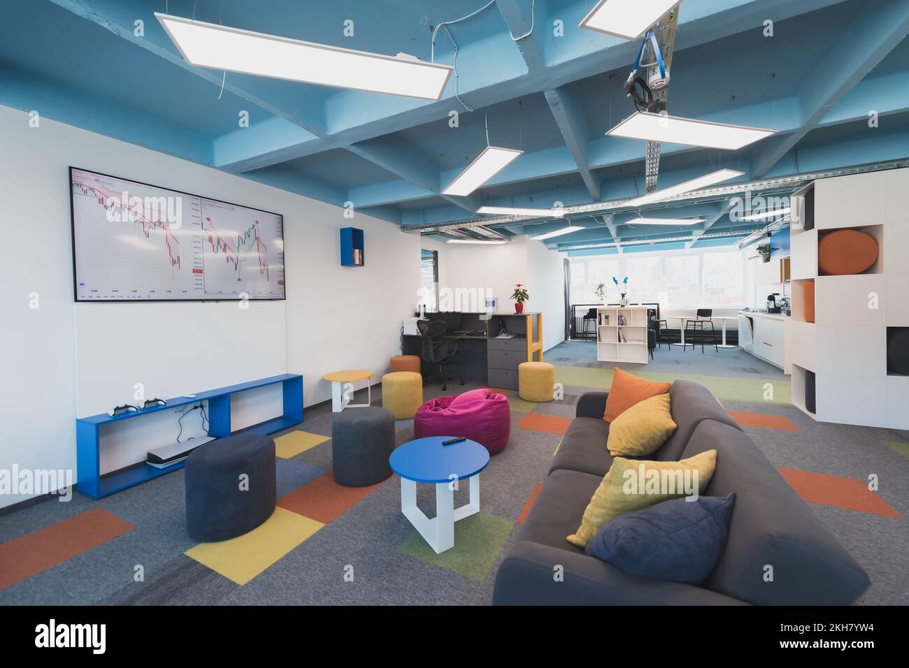 Photo of a modern office where programming, digital marketing and web ...