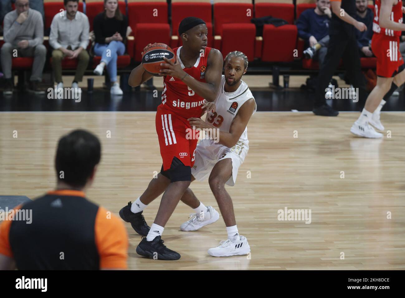 Cassius WINSTON of Bayern Munich and Parker JACKSON CARTWRIGHT of Lyon ...