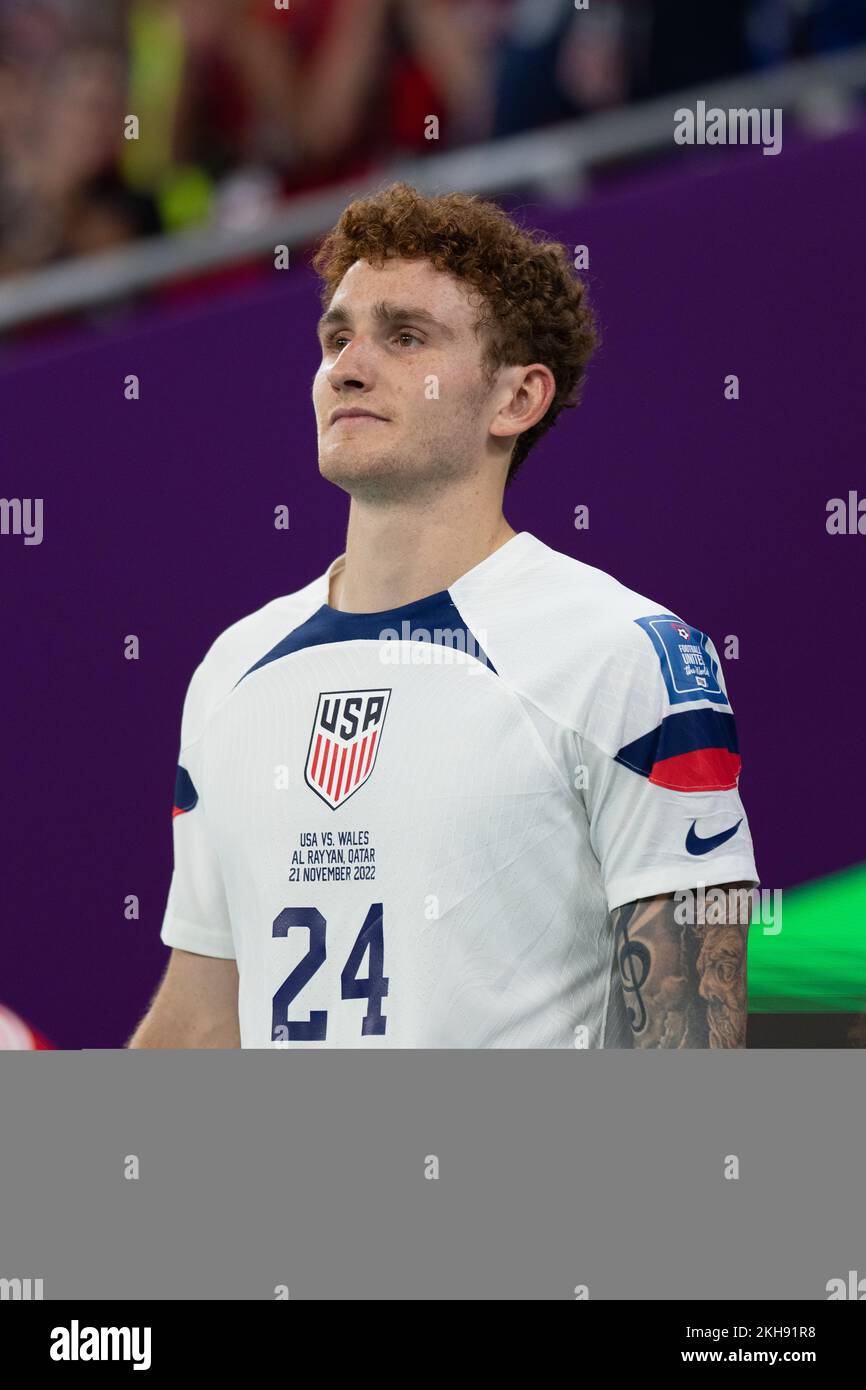 AL RAYYAN, QATAR - NOVEMBER 21: USA forward Josh Sargent at the start ...