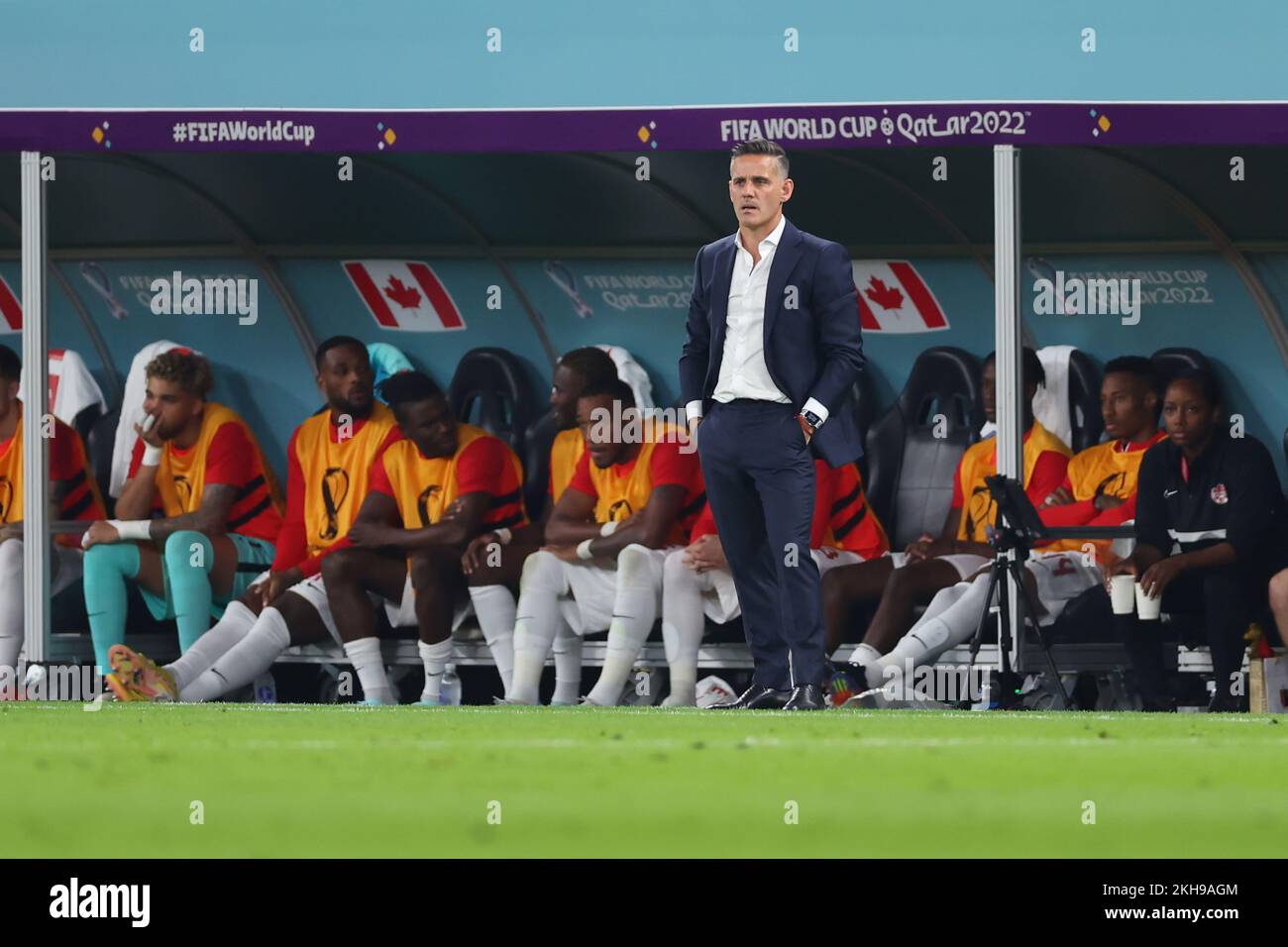 Al Rayyan, Qatar. 23rd Nov, 2022. John Herdman head coach (CAN) Football/Soccer : FIFA World Cup ...