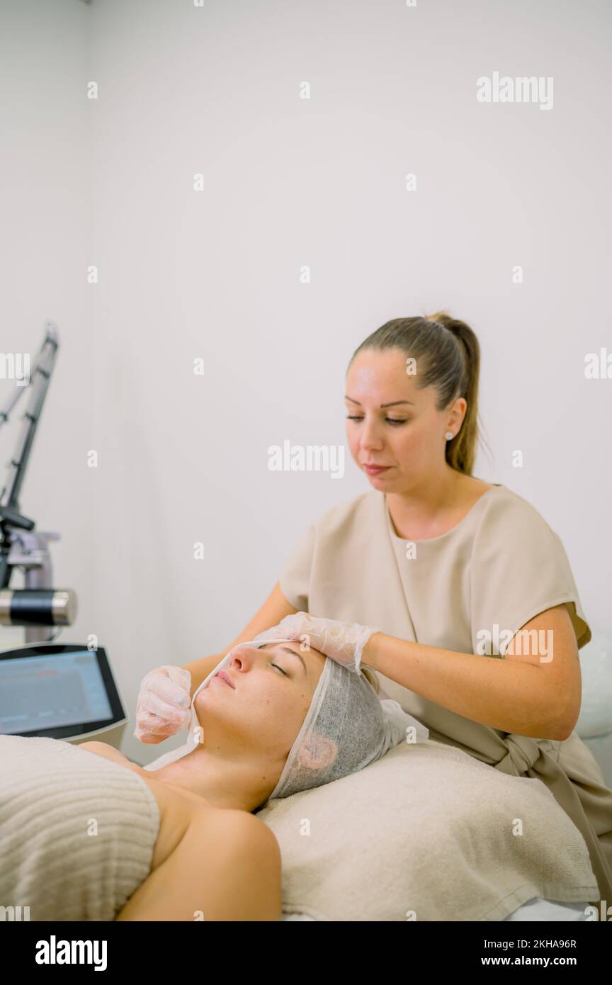 Skin care aesthetic procedure in hi-res stock photography and images ...