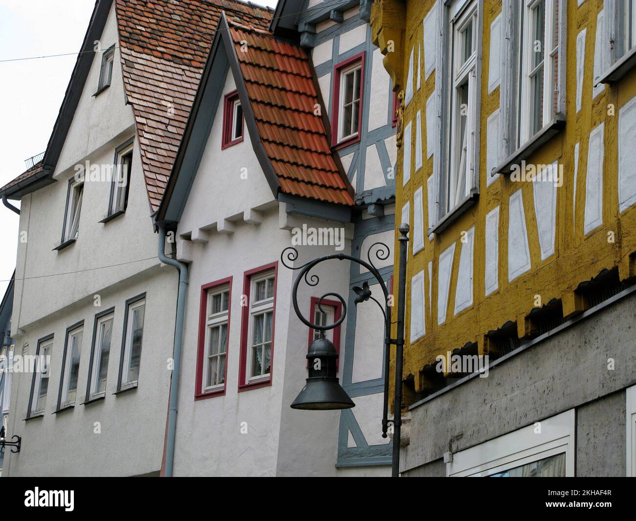 Medieval houses, exterior framework, in Waiblingen, Germany Stock Photo ...