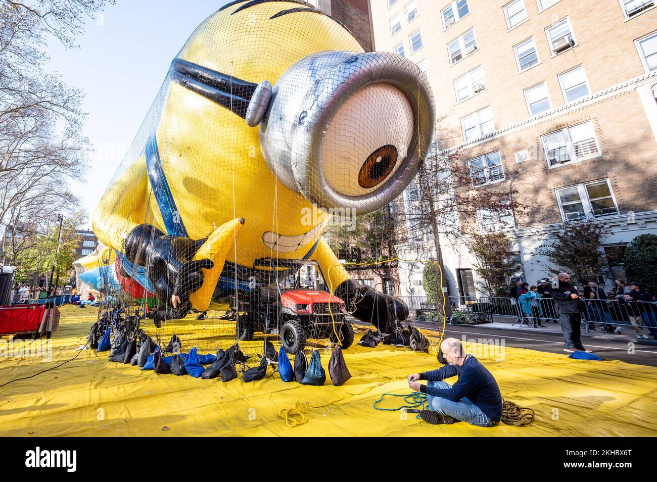 New York, United States. 23rd Nov, 2022. An inflated balloon at the ...