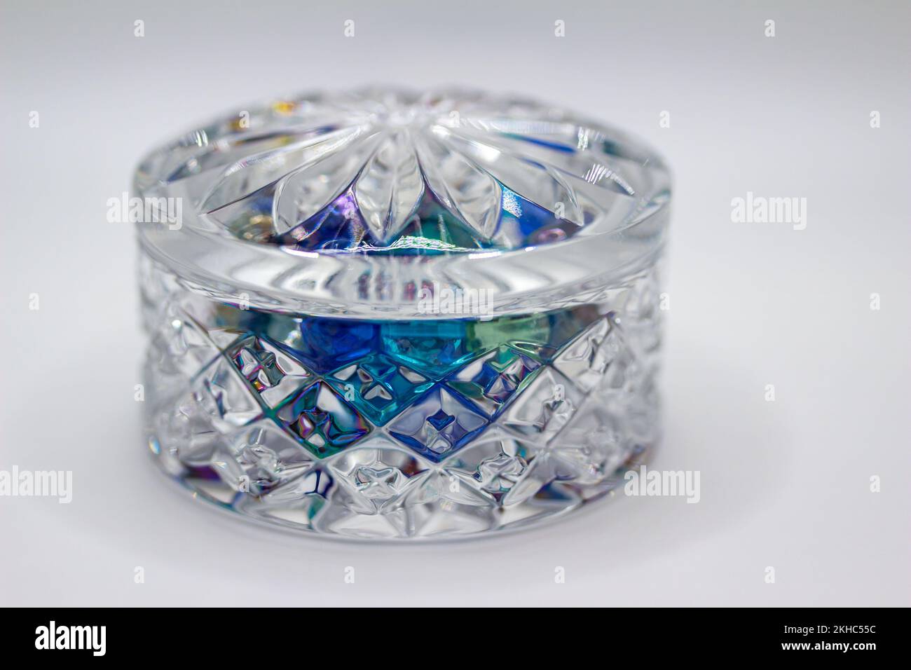 Macro abstract texture background of a small round translucent crystal ...