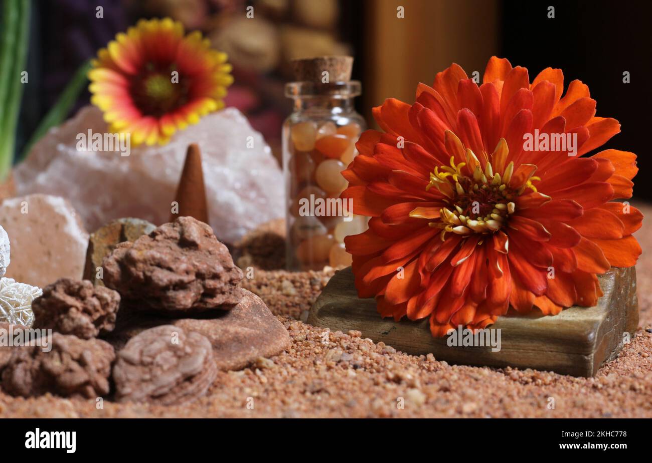 Desert Rose Rocks With Quartz Crystals on Australian Red Sand ...