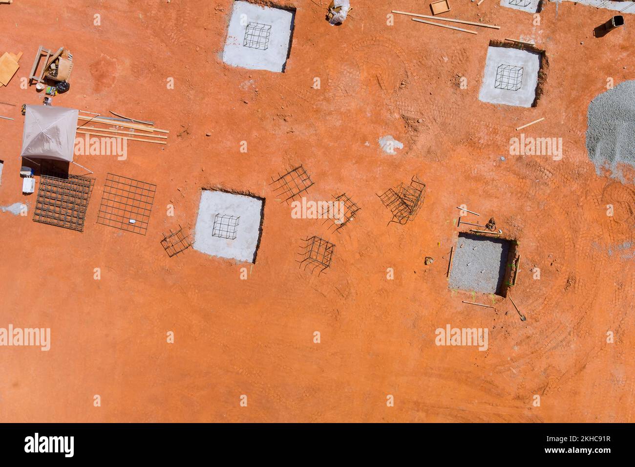 As part large construction project trenches are being dug in ...