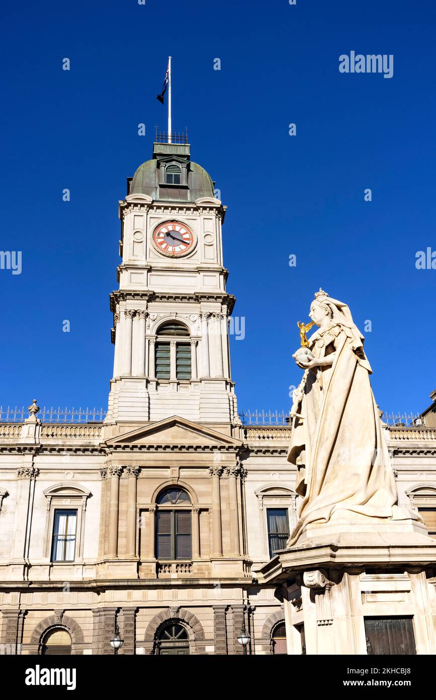 Ballarat Australia / Exterior view of the circa 1872 Ballarat Town Hall ...