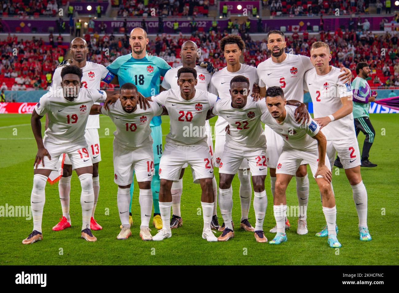 The Canadian national football team poses for a photo during the FIFA ...