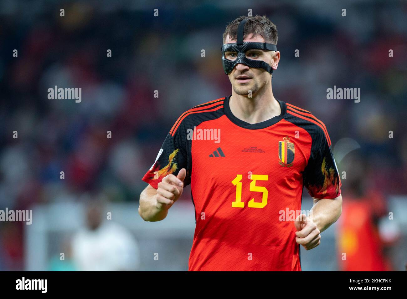 Thomas Meunier of Belgium during the FIFA World Cup Qatar 2022 Group F ...