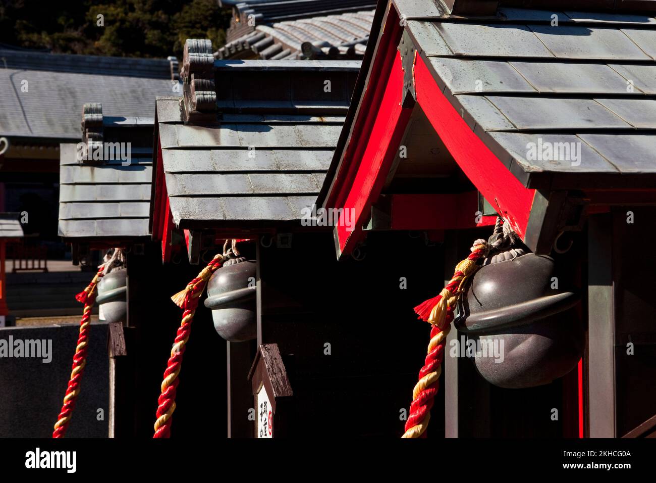 Temple bells Mangan-Ji Temple Choshi Chiba Japan Stock Photo - Alamy