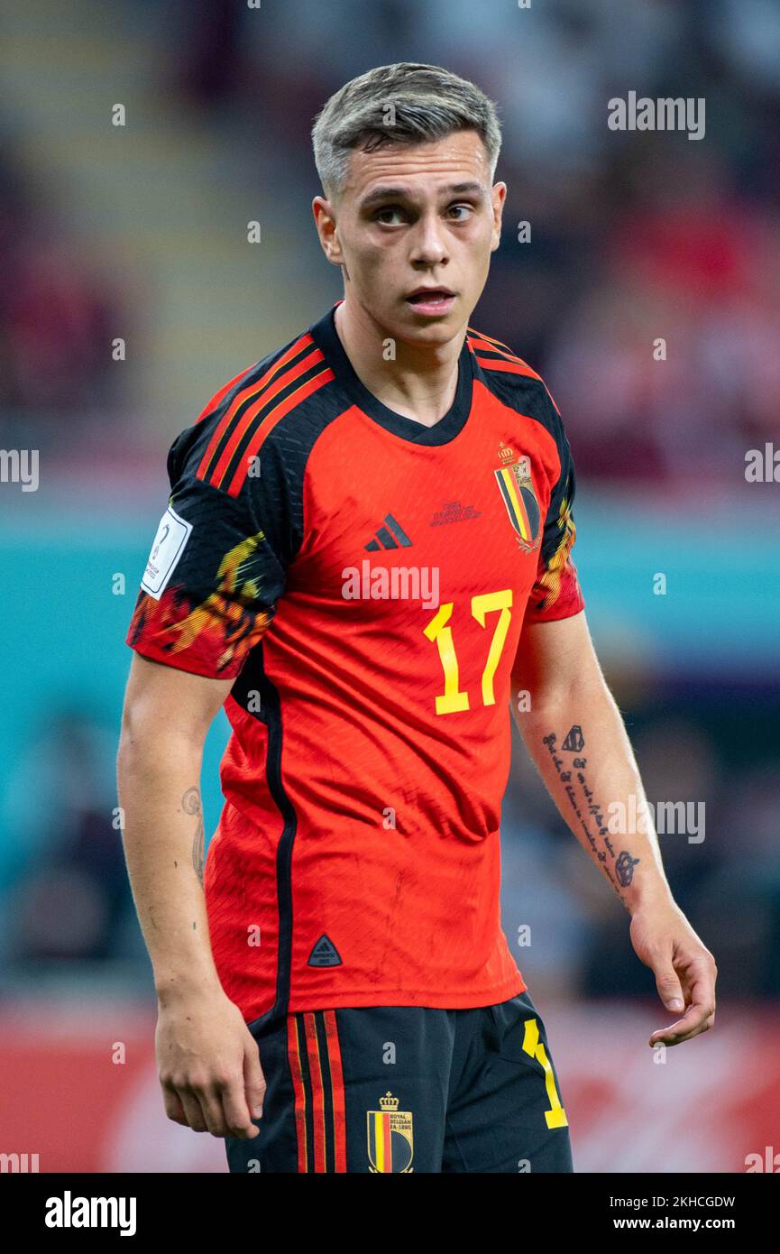 Leandro Trossard of Belgium during the FIFA World Cup Qatar 2022 Group ...