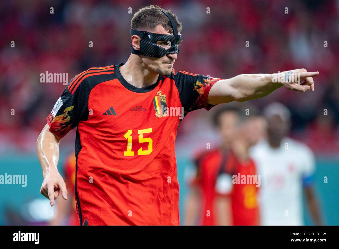 Thomas Meunier of Belgium during the FIFA World Cup Qatar 2022 Group F ...