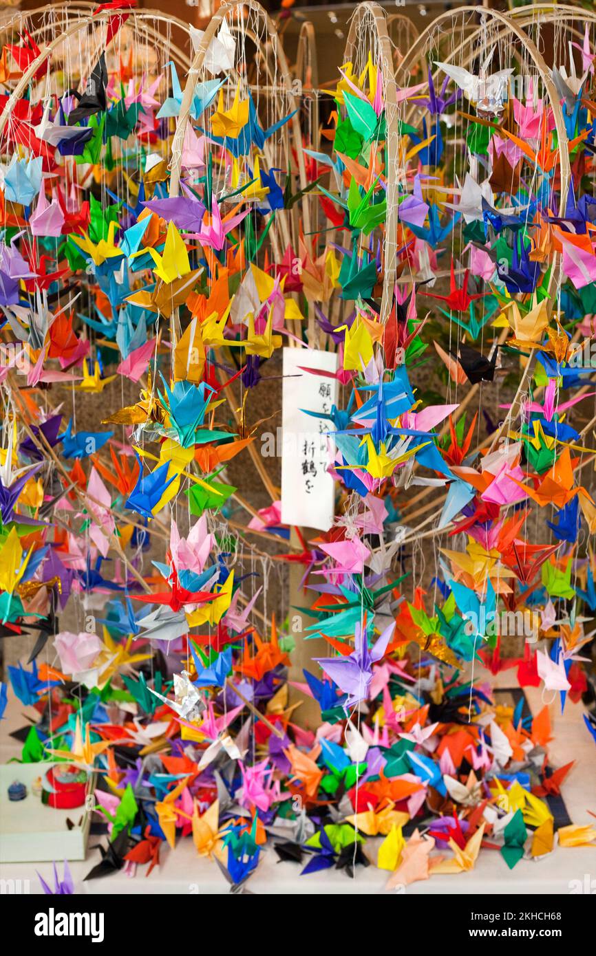 Thousand crane display Onsen Ikaho Japan Stock Photo - Alamy